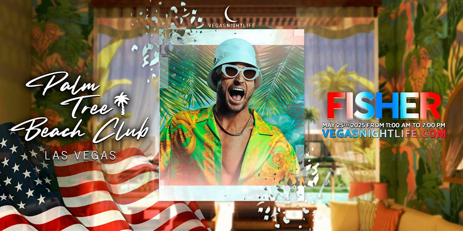 Fisher | Memorial Day Sunday Pool Party Vegas | Palm Tree Beach Club ...