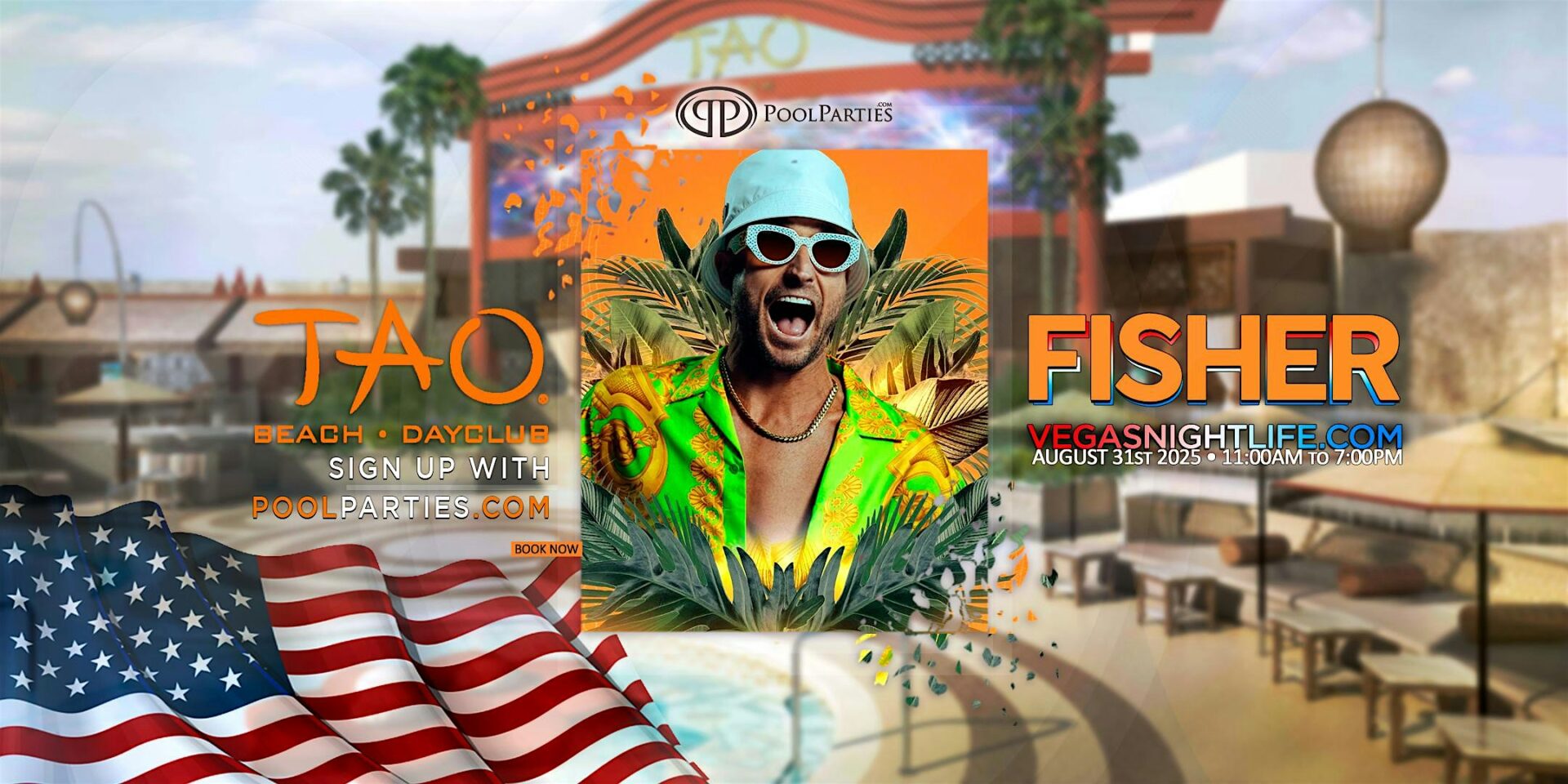 Fisher | Vegas Labor Day Sunday Pool Party | TAO Beach - VIP Nightlife